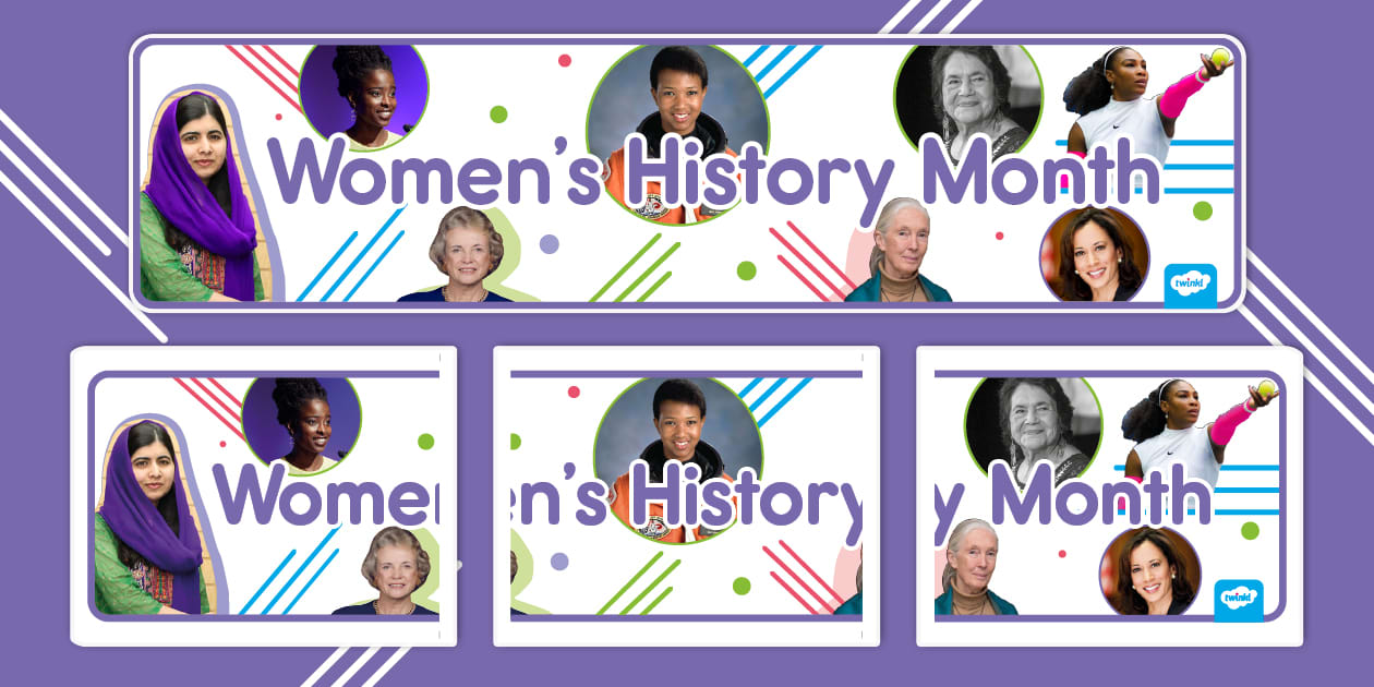 Women’s History Month Banner | 2nd Grade Resource | Twinkl
