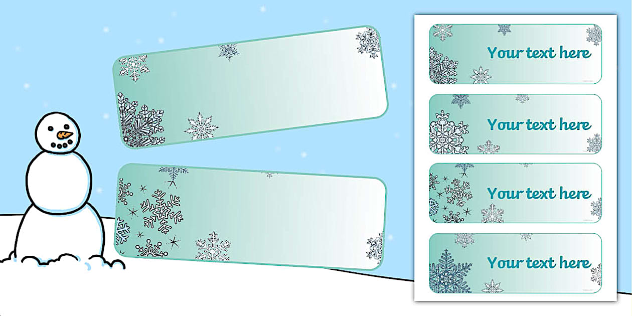Editable Winter Drawer Labels (teacher made) - Twinkl