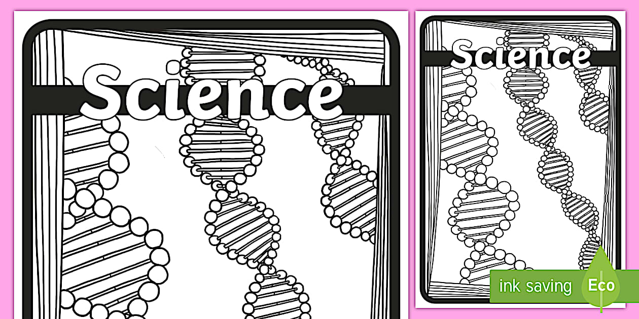 Editable Science Mindfulness Colouring Book Cover - Twinkl