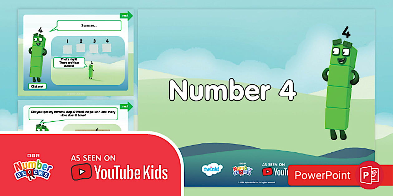 FREE! - Numberblocks: Number 4 PowerPoint | Math & Counting