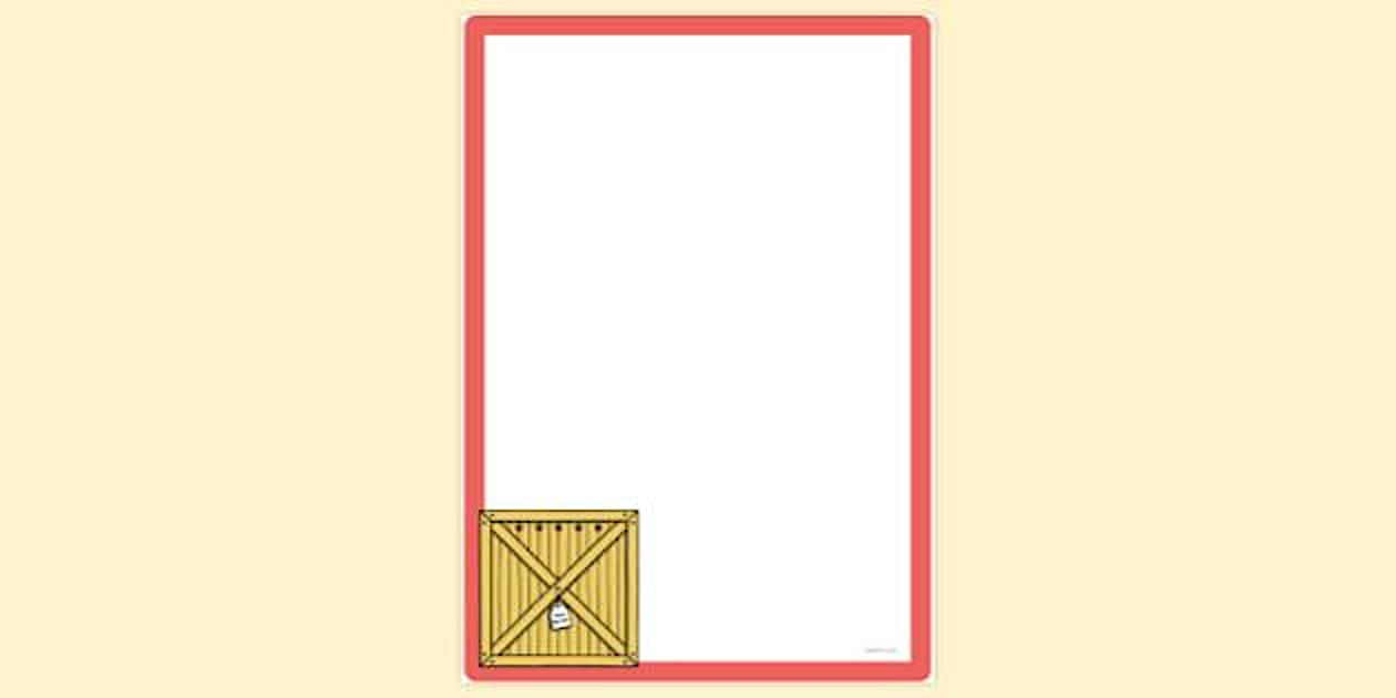 Simple Blank Yellow Crate Page Border | Twinkl