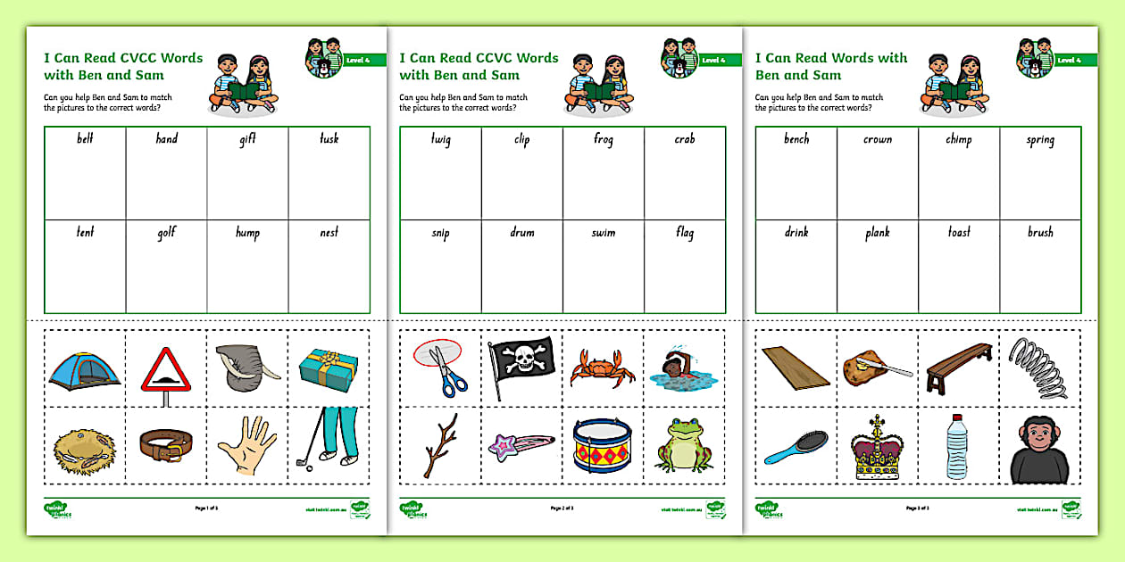 Level 4 Phonics: I Can Read with Ben and Sam (teacher made)