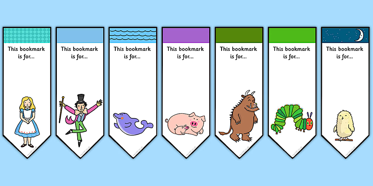 Editable Mixed Storybook Children's Bookmarks (teacher made)