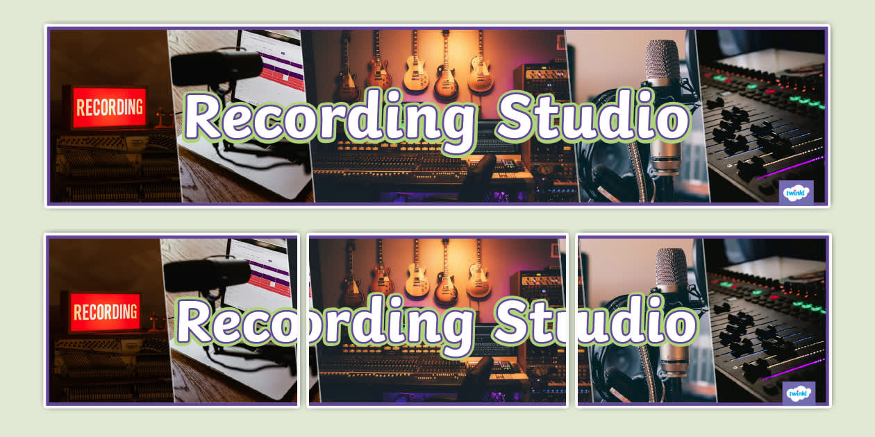 👉 Recording Studio Photo Display Banner - Music - Twinkl