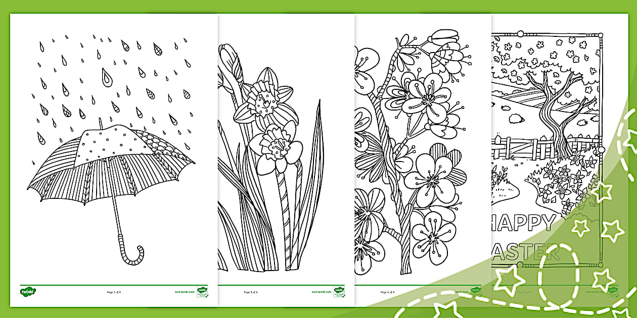 Spring Colouring Pages | Primary Resources (Teacher-Made)