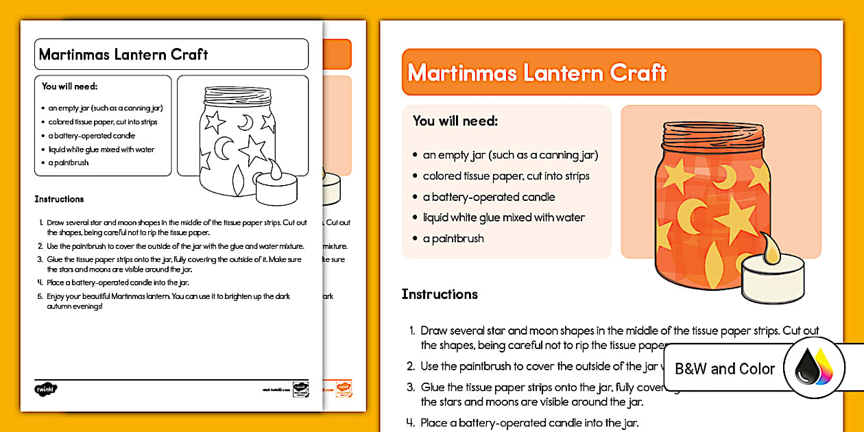 Martinmas Lantern Craft (Teacher-Made) - Twinkl