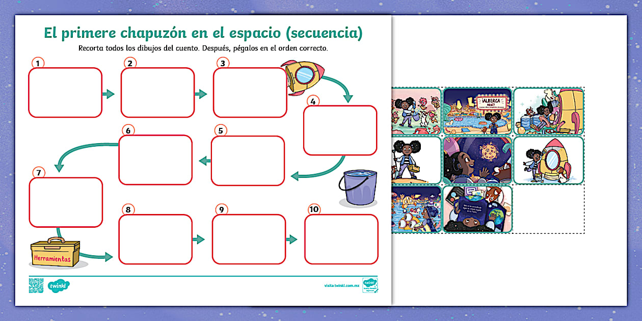 El primer chapuzón en el espacio - secuencia