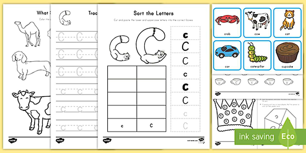 Editable Letter C Worksheet and Activity Pack - Twinkl