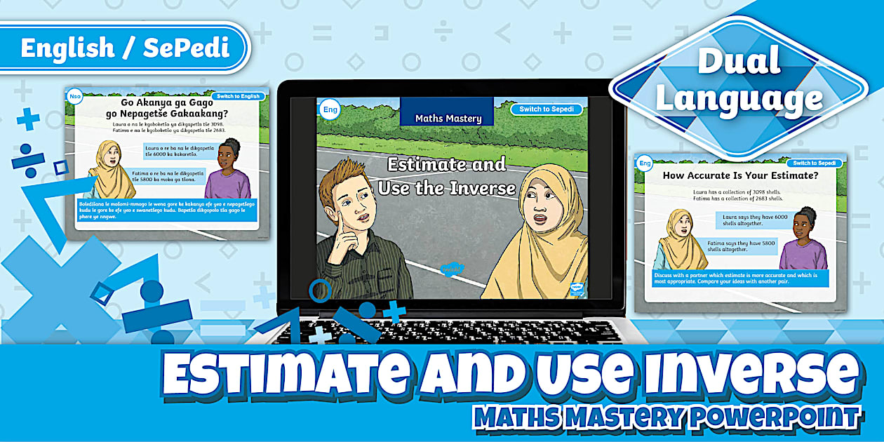 Grade 4 Estimate and Use Inverse Maths PowerPoint-Sepedi