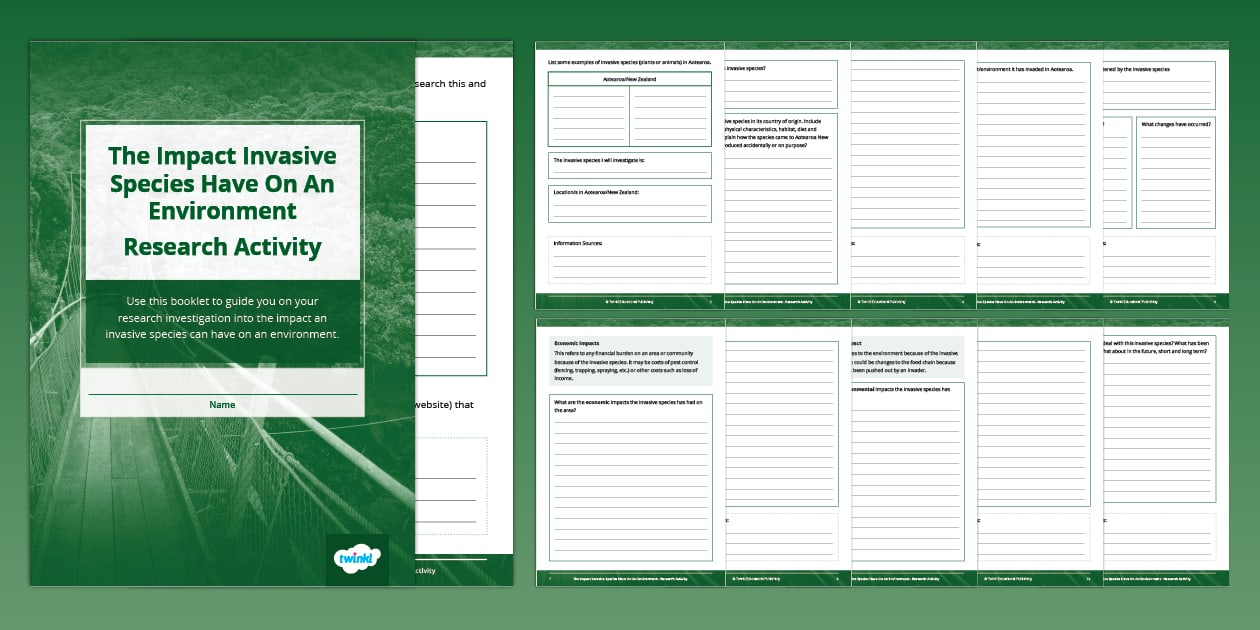 The Impact Invasive Species Have on an Environment - Research Activity