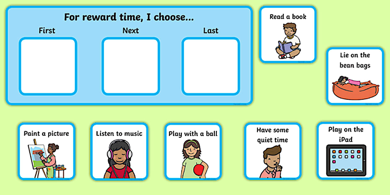 'For Reward Time I Choose...' Choice Board (Teacher-Made)