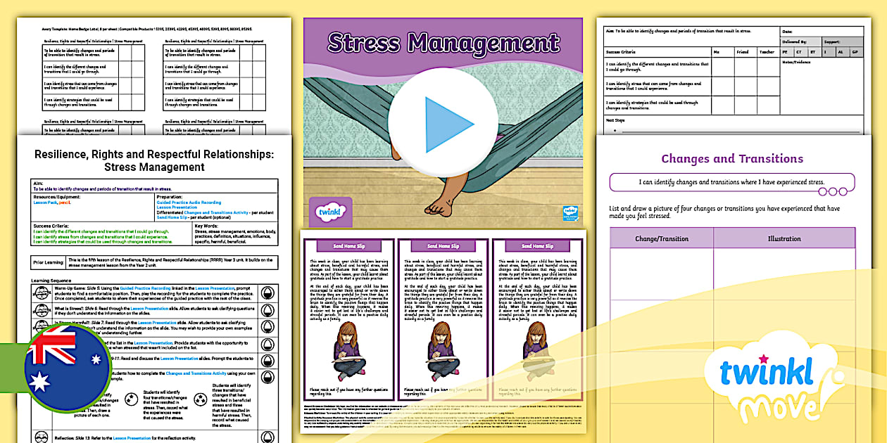 Year 3 RRRR Stress Management Lesson Pack (teacher made)