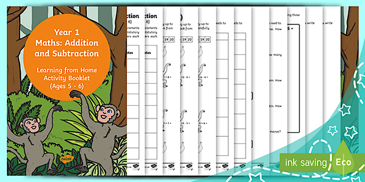 👉 Addition and Subtraction Activity Booklet (Ages 5 - 6)