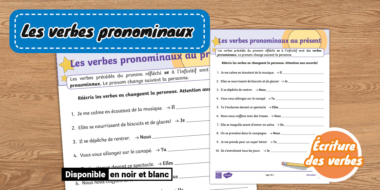 * NEW * Fiche d'activité : Les verbes pronominaux au présent