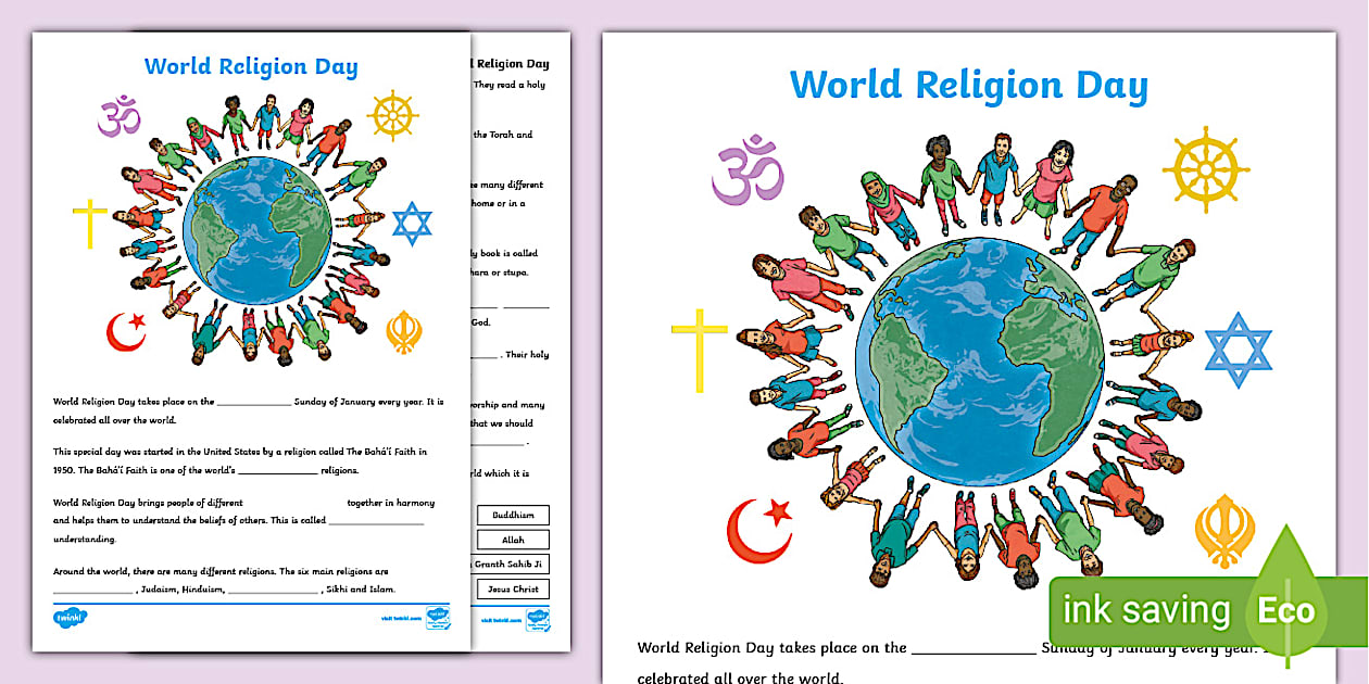 Discover the world religions vocabulary with this worksheet.