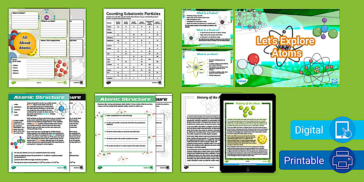 Sixth Grade Let's Explore Atoms Lesson Pack - Twinkl