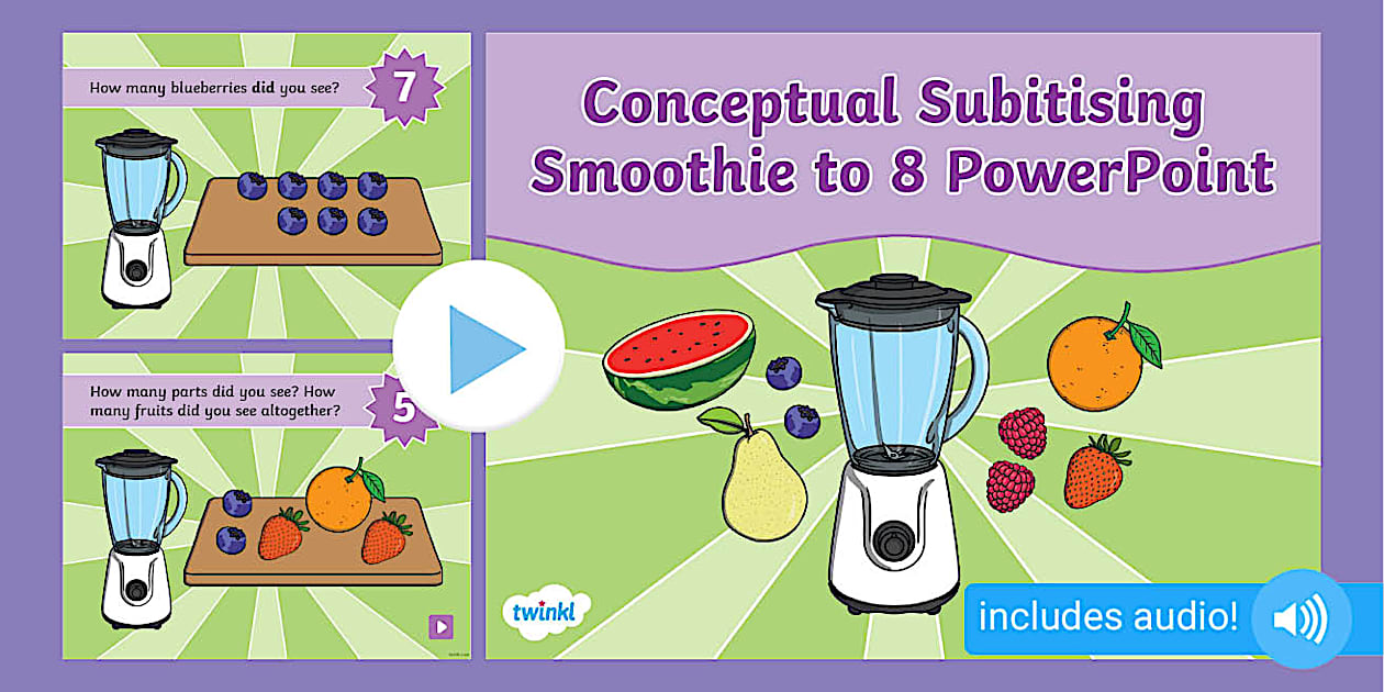 👉 Conceptual Subitising Smoothie to 8 PowerPoint | Twinkl