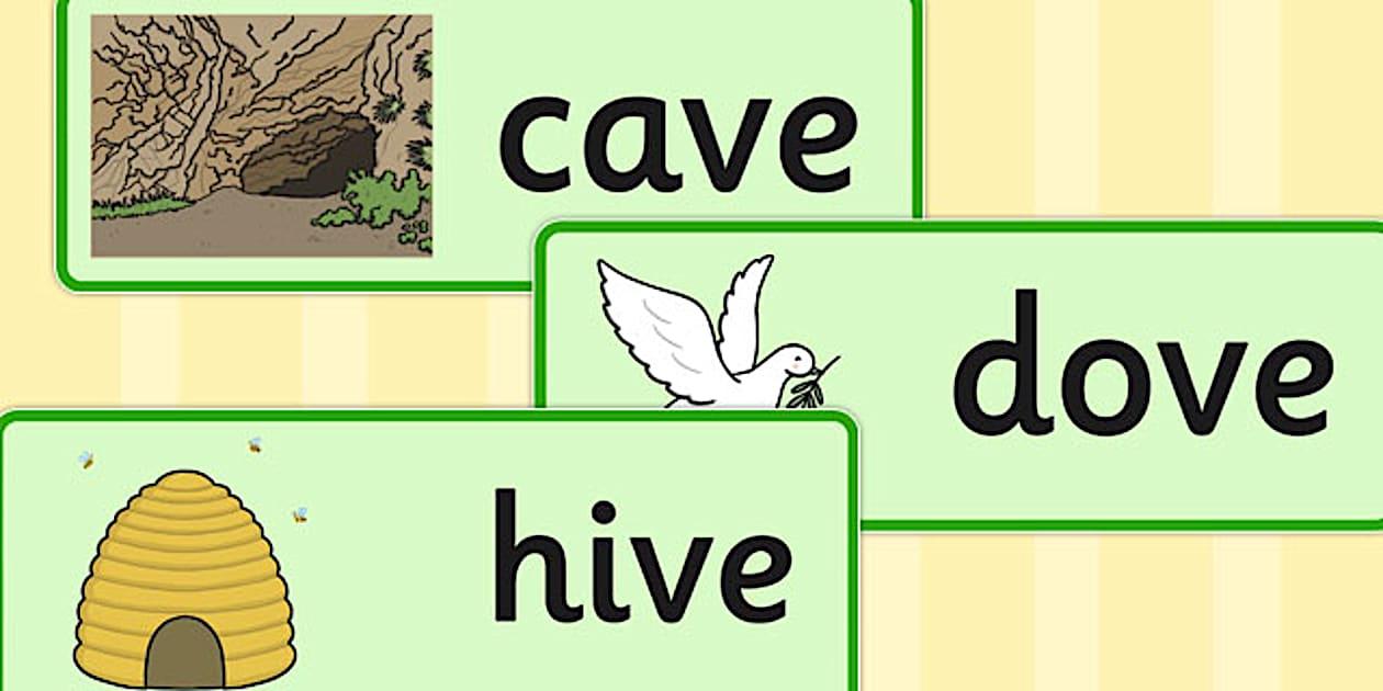 Cursive Final 'V' Sound Word Cards (teacher made) - Twinkl