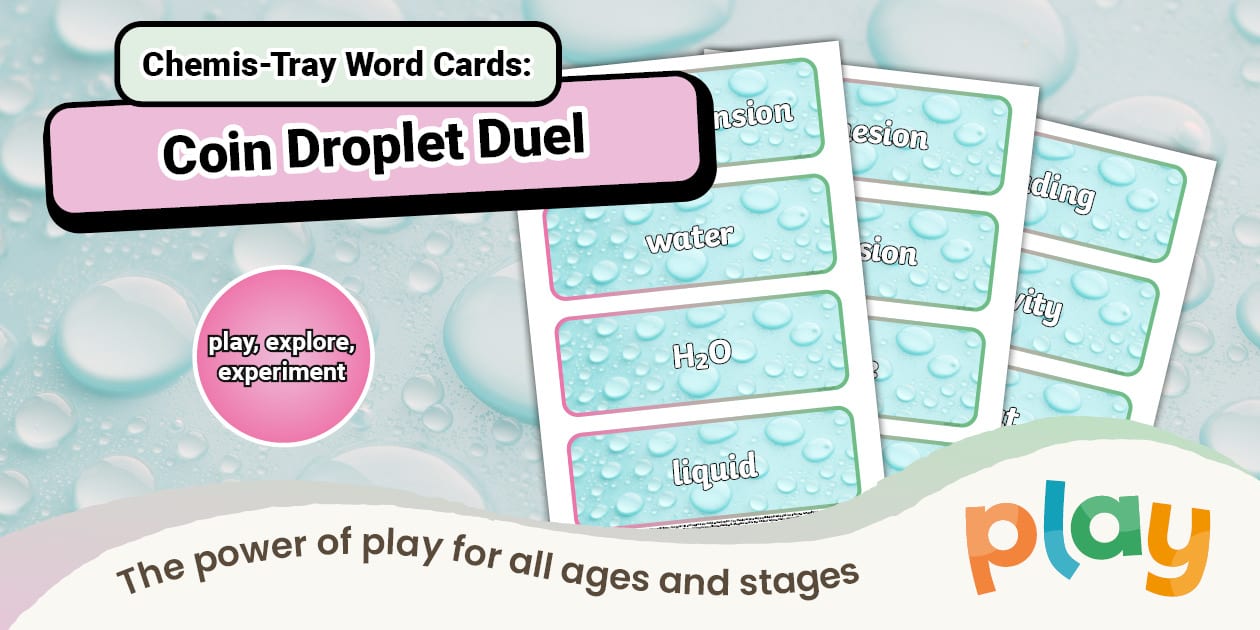 Chemis-Tray Word Cards: Coin Droplet Duel