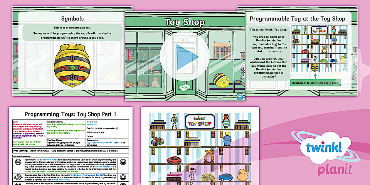 Computing: Programming Toys: Bee-Bot Toy Shop Part 1 Year 1 Lesson Pack 4