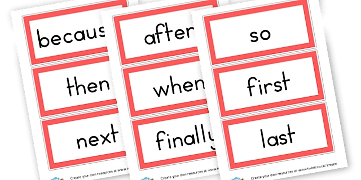 Connectives (teacher made) - Twinkl