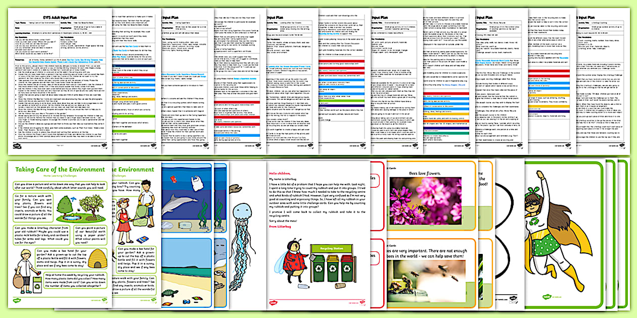 EYFS Taking Care of the Environment Adult Input Planning and Resource Pack