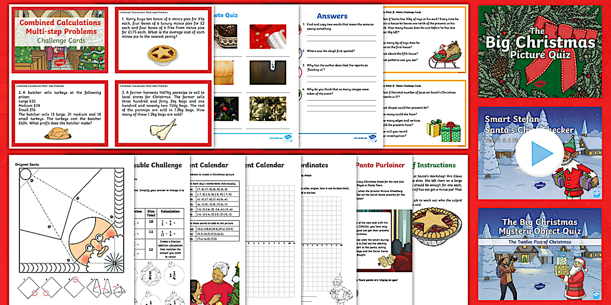 UKS2 Last Week Before Christmas Activity Pack (teacher made)