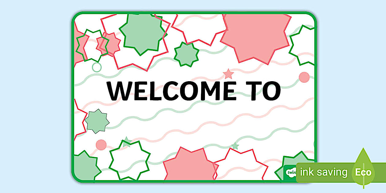 UAE Inspired Welcome Sign (Teacher-Made) - Twinkl