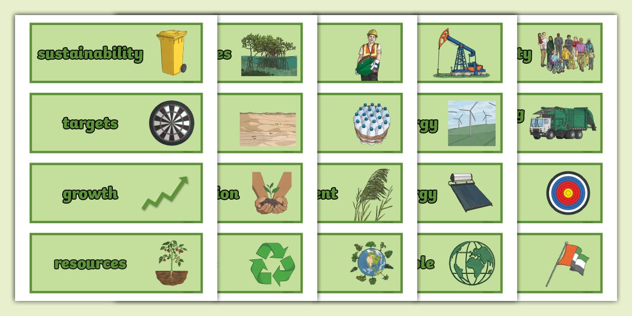 Sustainability in the UAE Word Cards (Teacher-Made) - Twinkl