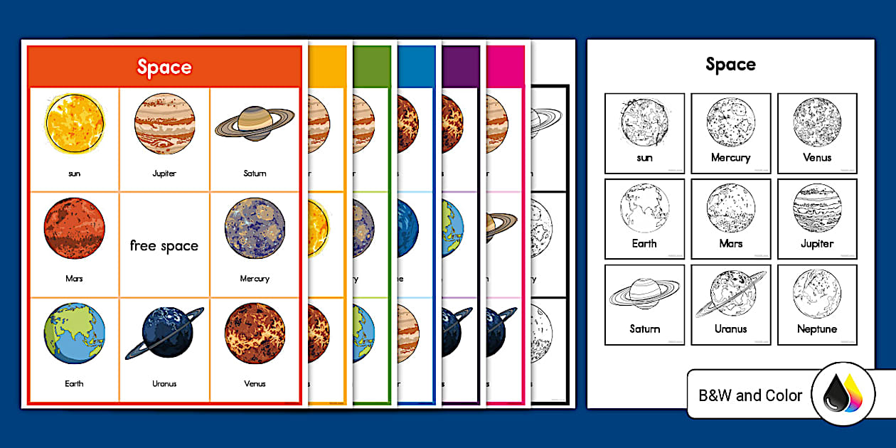 Space Bingo | Space Fun for Kindergartners | Twinkl USA