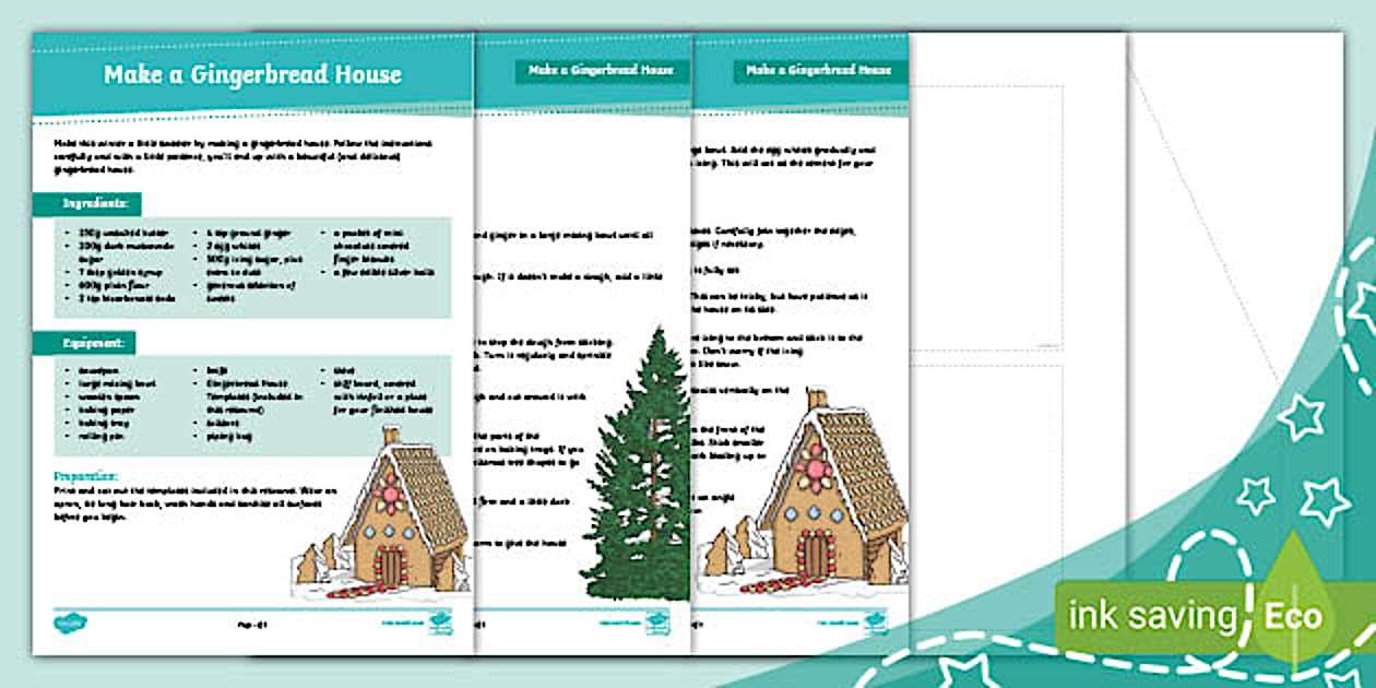 Make a Gingerbread House (teacher made) - Twinkl
