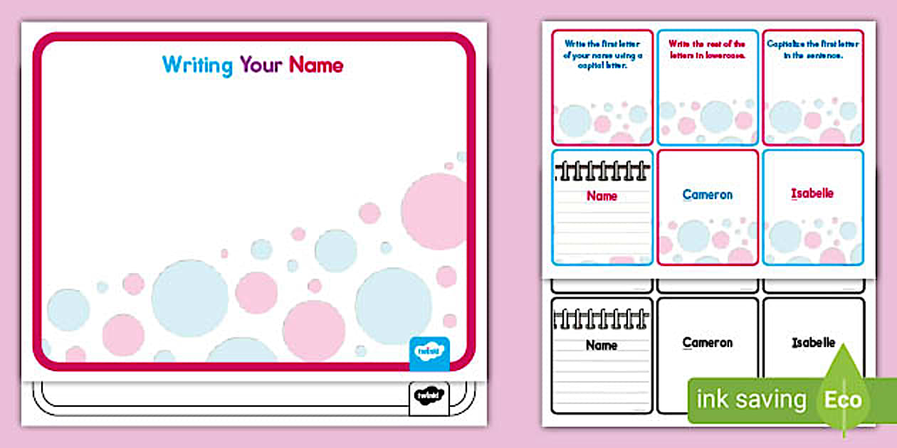 Writing Your Name Anchor Chart - Twinkl