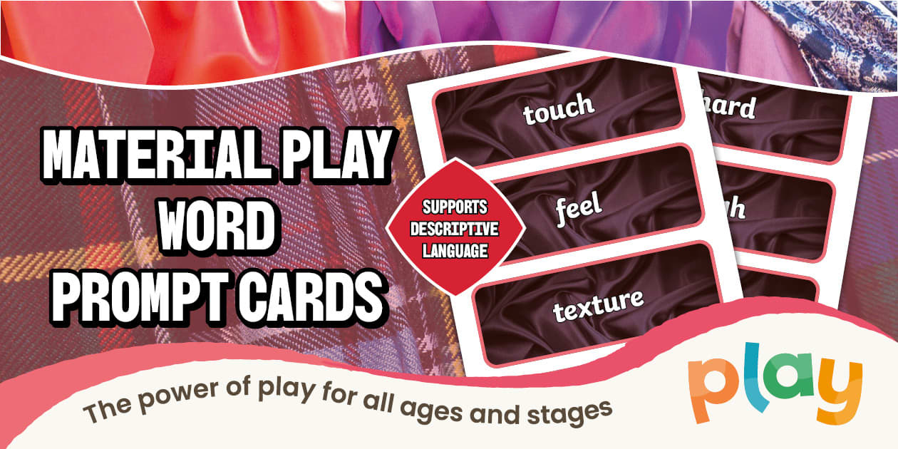 Material Play Word Prompt Cards