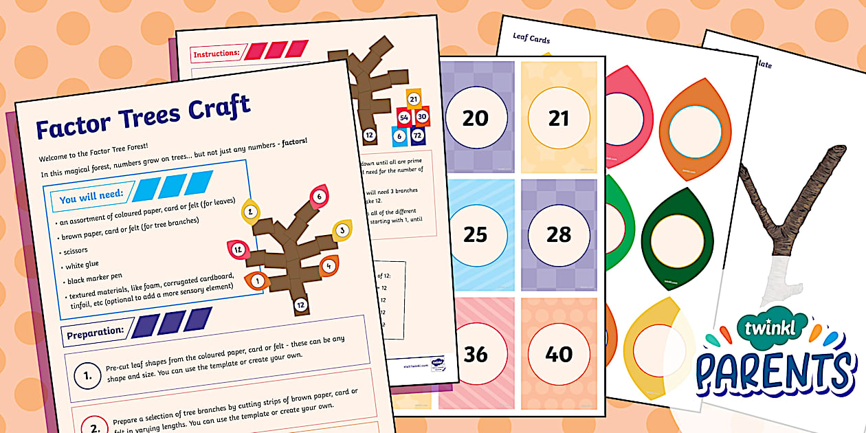 👉 SEND Maths Support: Factor Trees Craft (Year 6 Level)