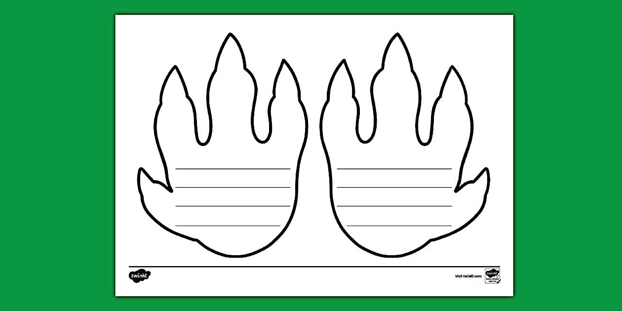 Crocodile Feet Writing Template (teacher made) - Twinkl