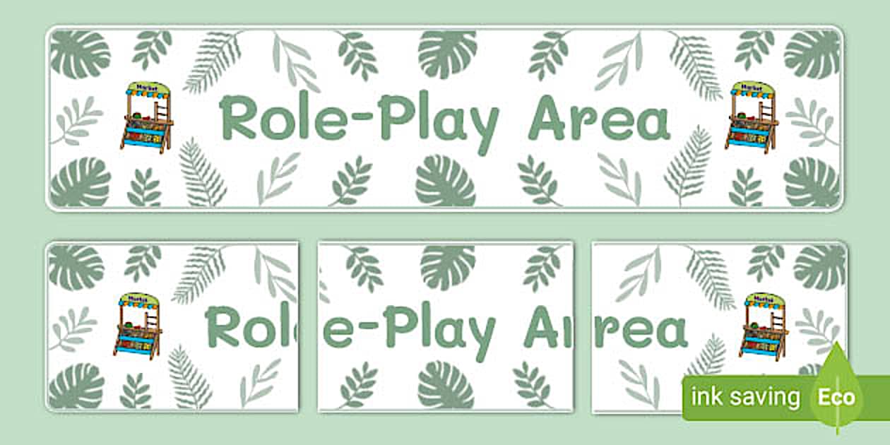 Botanical-Themed Role-Play Area Display Banner - EYFS