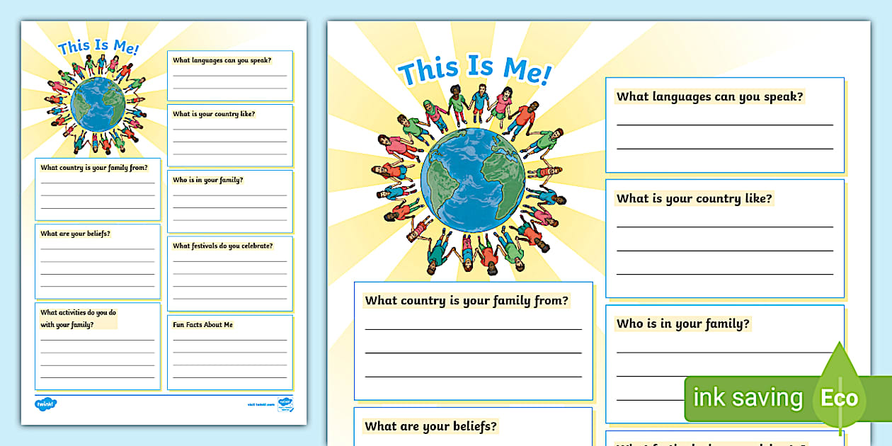 This Is Me! Activity Sheet (teacher made) - Twinkl