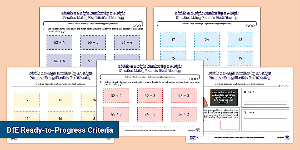 👉 Divide a 2-Digit Number by a 1-Digit Number Using Flexible Partitioning