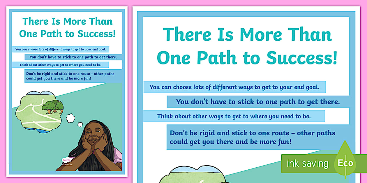 There Is More Than One Path to Success A4 Display Poster
