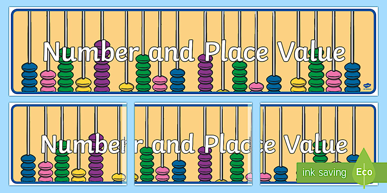 Number and Place Value Display Banner (professor feito)