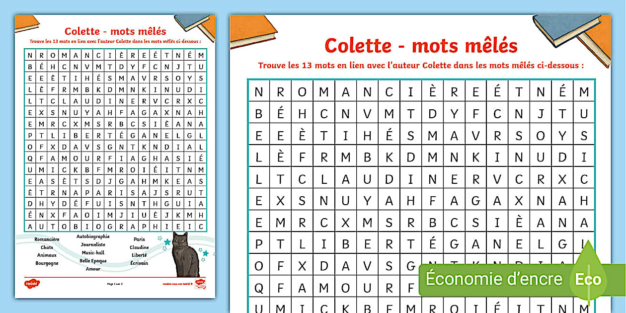 Colette - mots mêlés