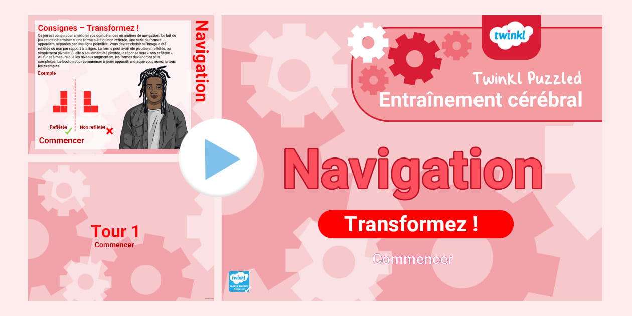 * NEW * Jeu d'entraînement cérébral : Navigation - Transformez