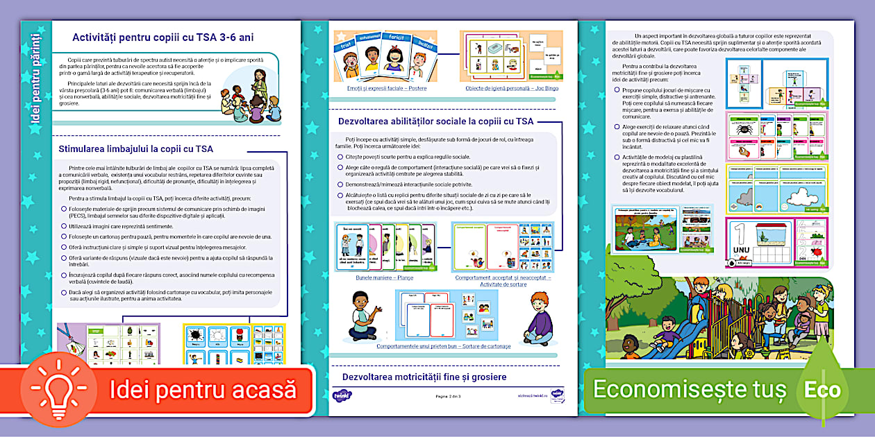 FREE! - Activități pentru copii cu autism - Idei pentru părinți