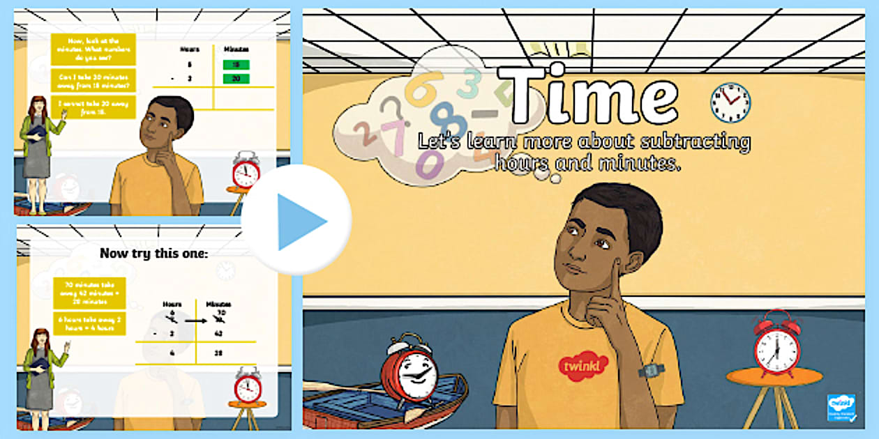 Time subtraction PowerPoint | Easy to download | Twinkl
