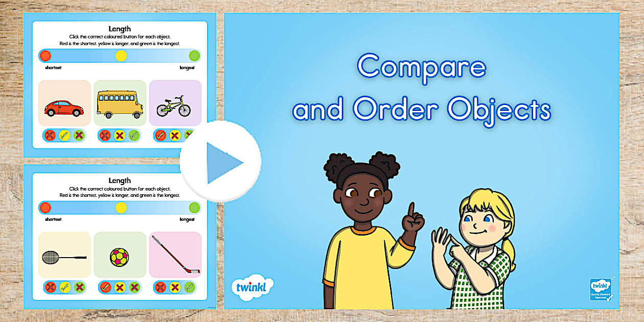 Order Objects by Measurable Attributes PowerPoint - Twinkl