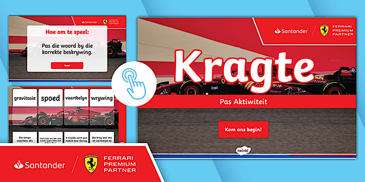 Scuderia Ferrari F1 - Kragte Pas Aktiwiteit (teacher made)