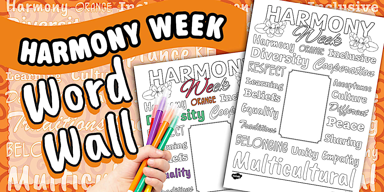 Harmony Week Word Wall