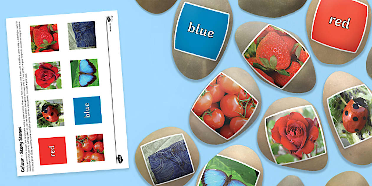 Colour Sorting Story Stone Image Cut-Outs - Twinkl