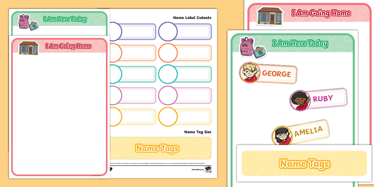 Childcare Sign-in and Sign-out Sheets Pack for the Class