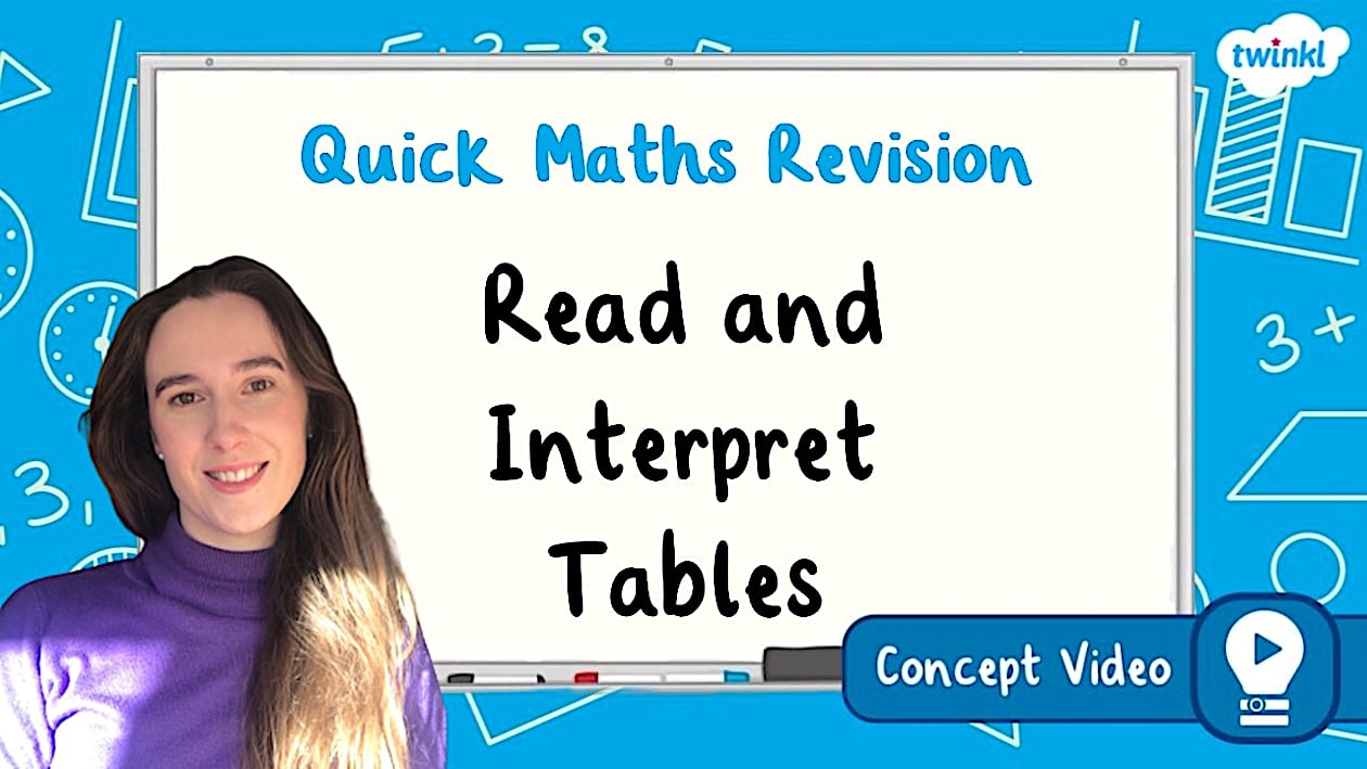 👉 Read and Interpret Tables | KS2 Maths Concept Video
